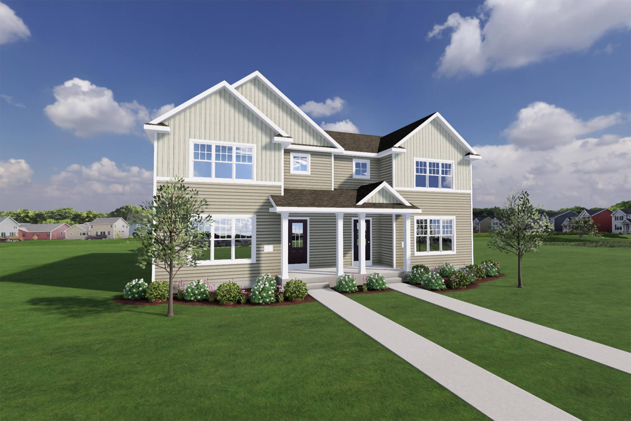 The Emerson Twin Home | Home Plans | Veridian Homes