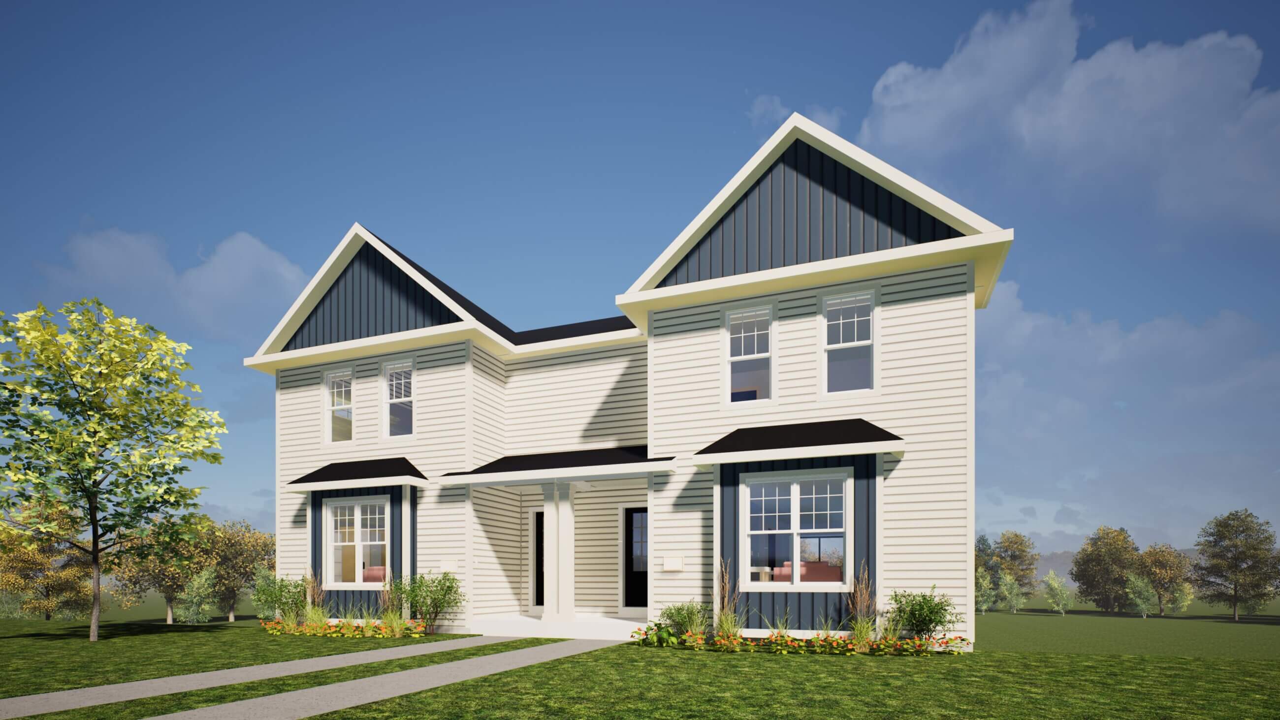 The Aldo Twin Home (Crest Collection) | Home Plans | Veridian Homes